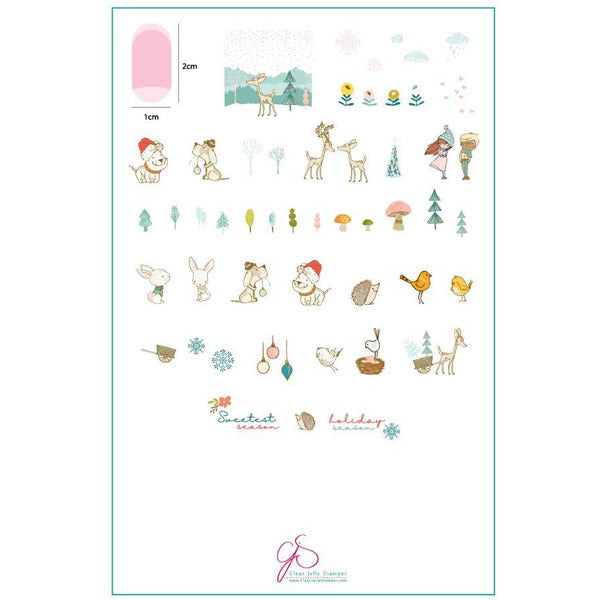 Clear Jelly Stamper Plate Large - Sweetest Season (CjSC-32) *SEASONAL*