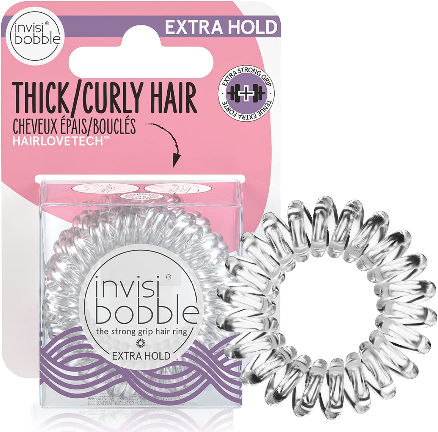 Invisibobble EXTRA HOLD - Crystal Clear : Creata Beauty